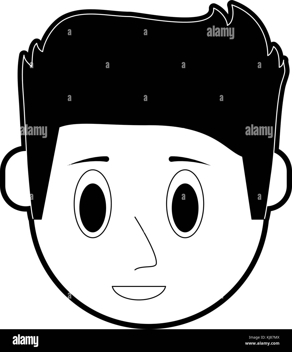 Cute guy face cartoon Stock Vector Image & Art - Alamy