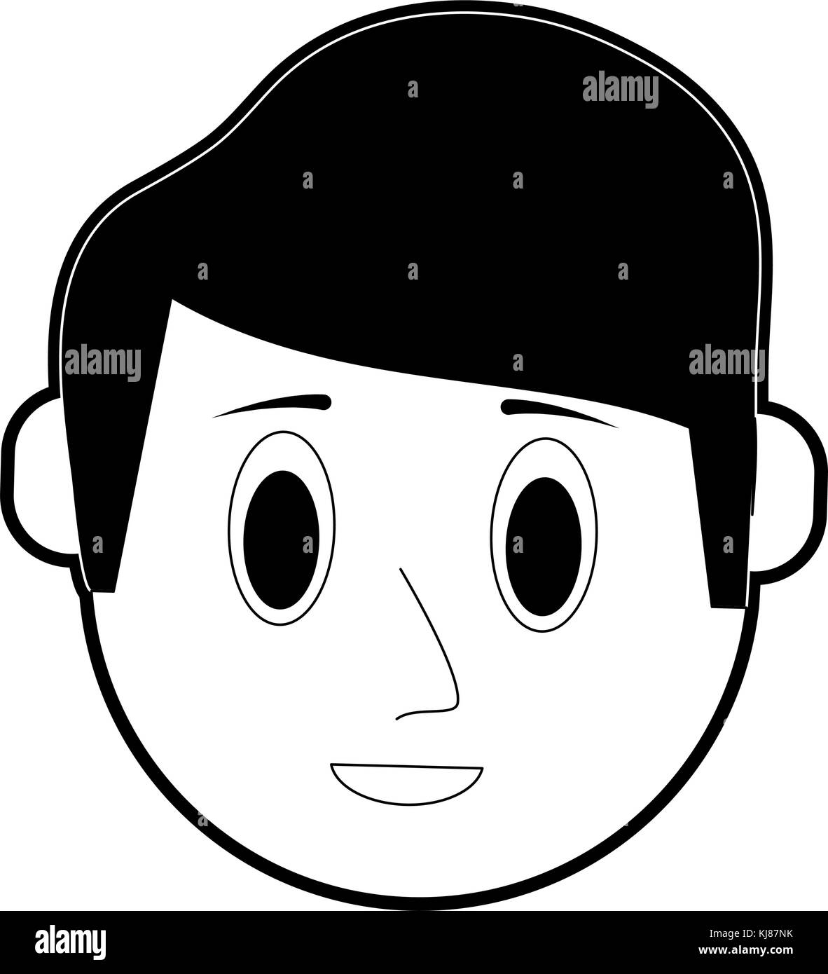 Cute guy face cartoon Stock Vector Image & Art - Alamy