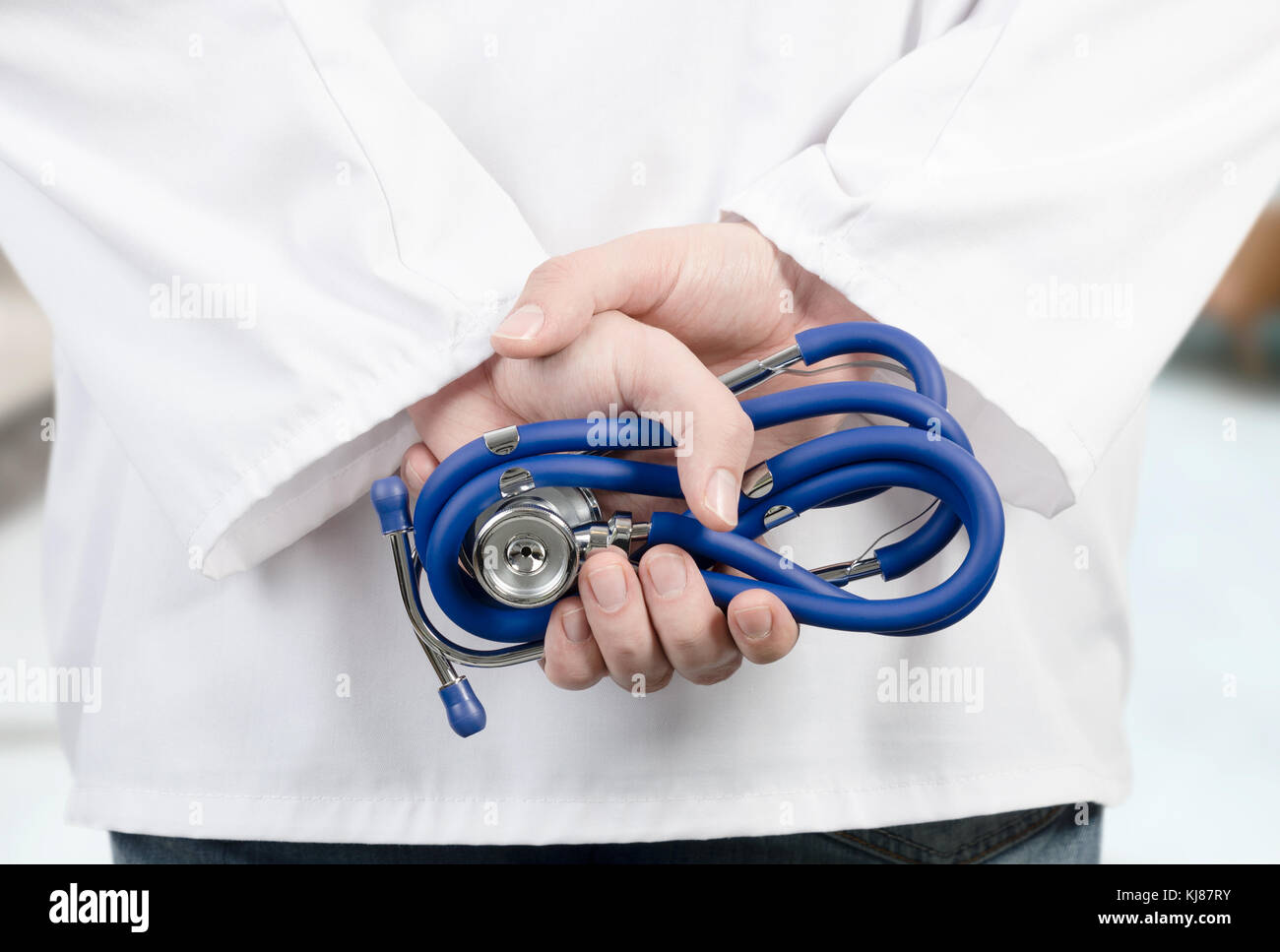 Doctor with stethoscope in a hospital. doctor stethoscope hospital back ...