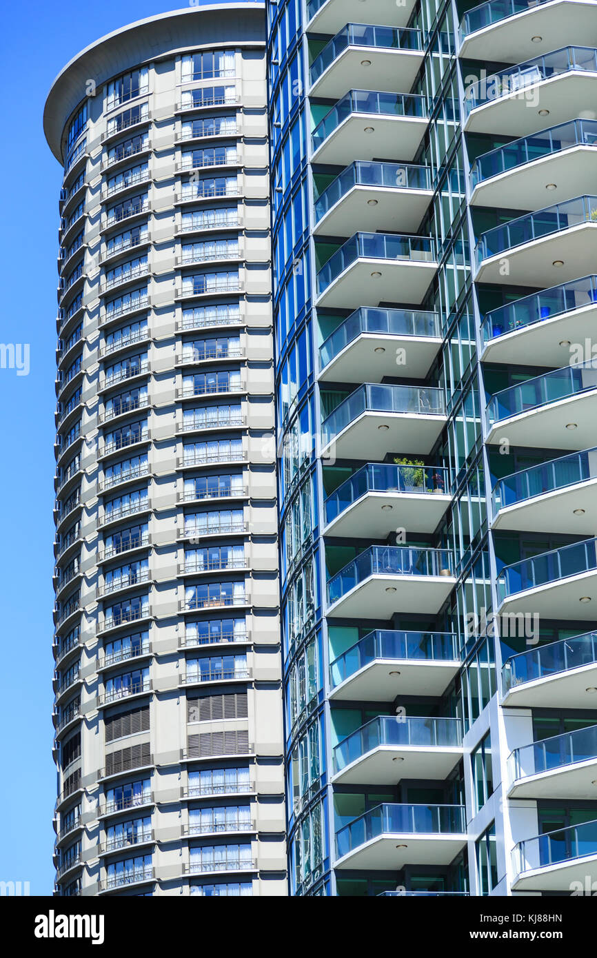 High Rise Condo Towers in Seattle with Balconies Stock Photo - Alamy