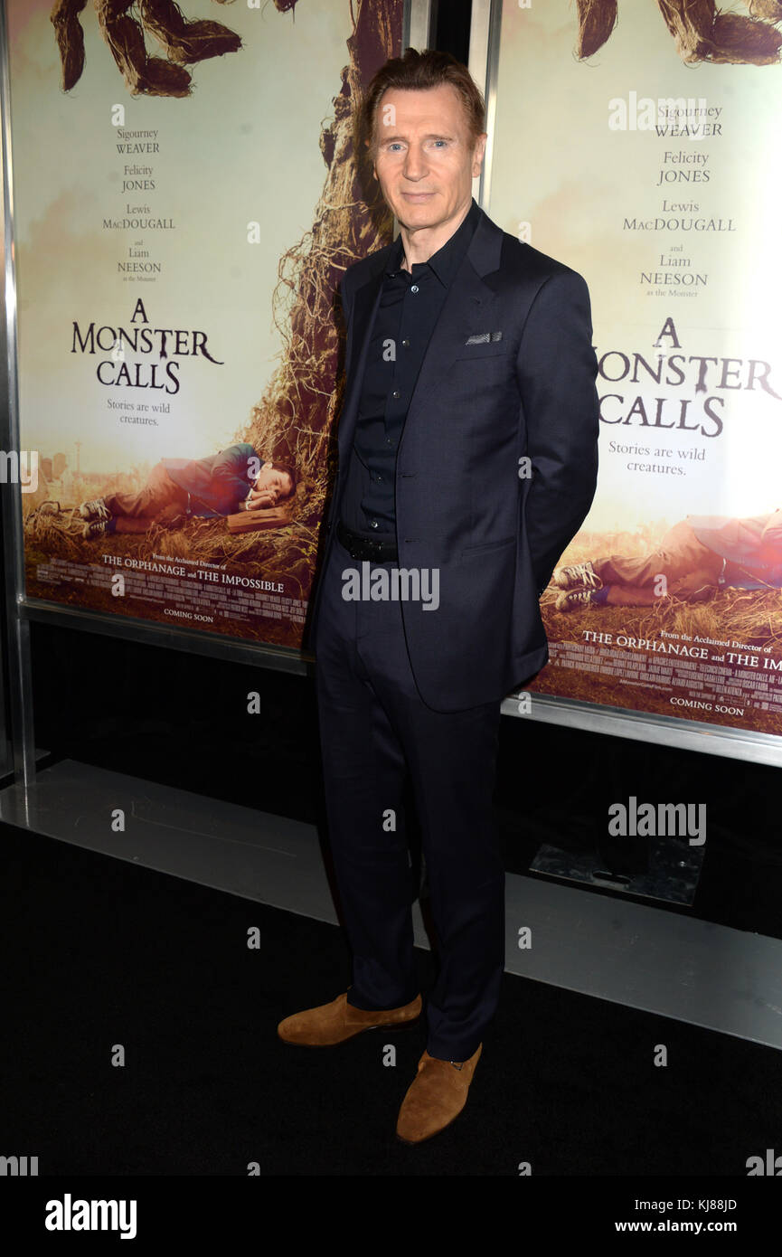 NEW YORK, NY - DECEMBER 07: Liam Neeson attends the 'A Monster Calls ...