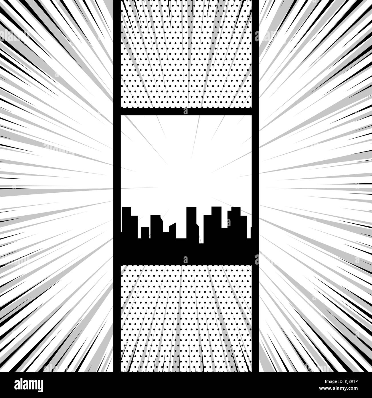 Comic book pop art monochrome mock up Stock Vector Image & Art - Alamy