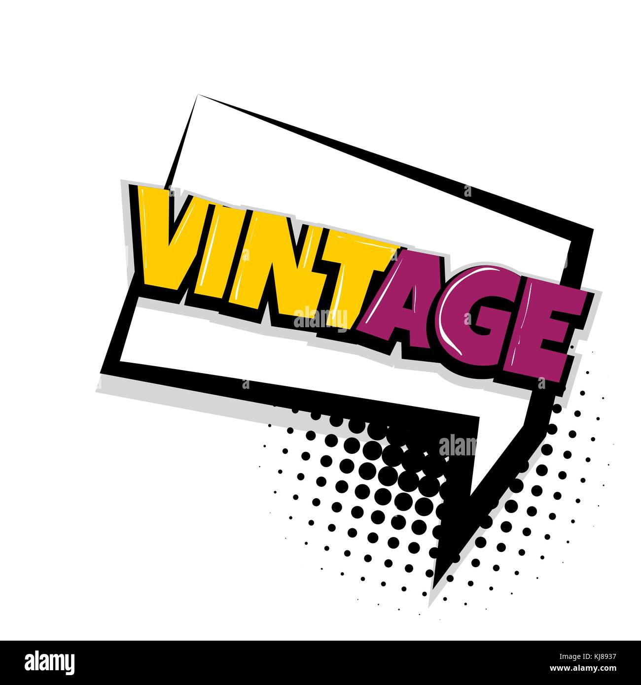 vintage comic text white background Stock Vector Image & Art - Alamy