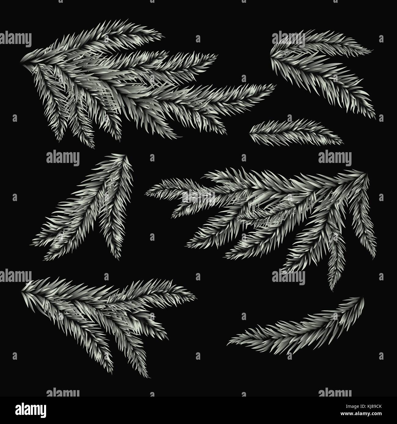 Frost on twig Stock Vector Images - Alamy