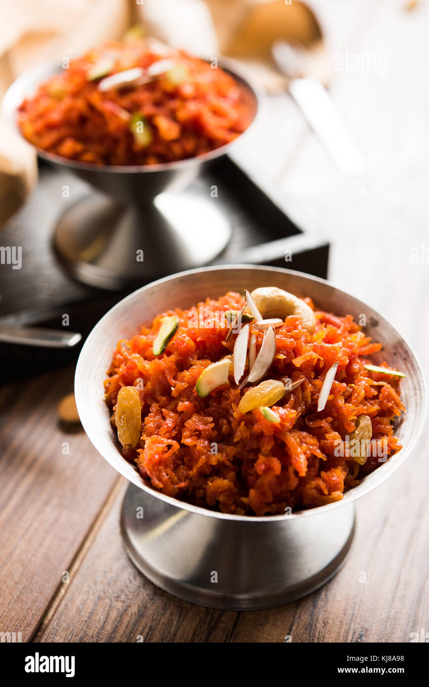 Carrot Halwa or Gajar Halwa Stock Photo - Alamy