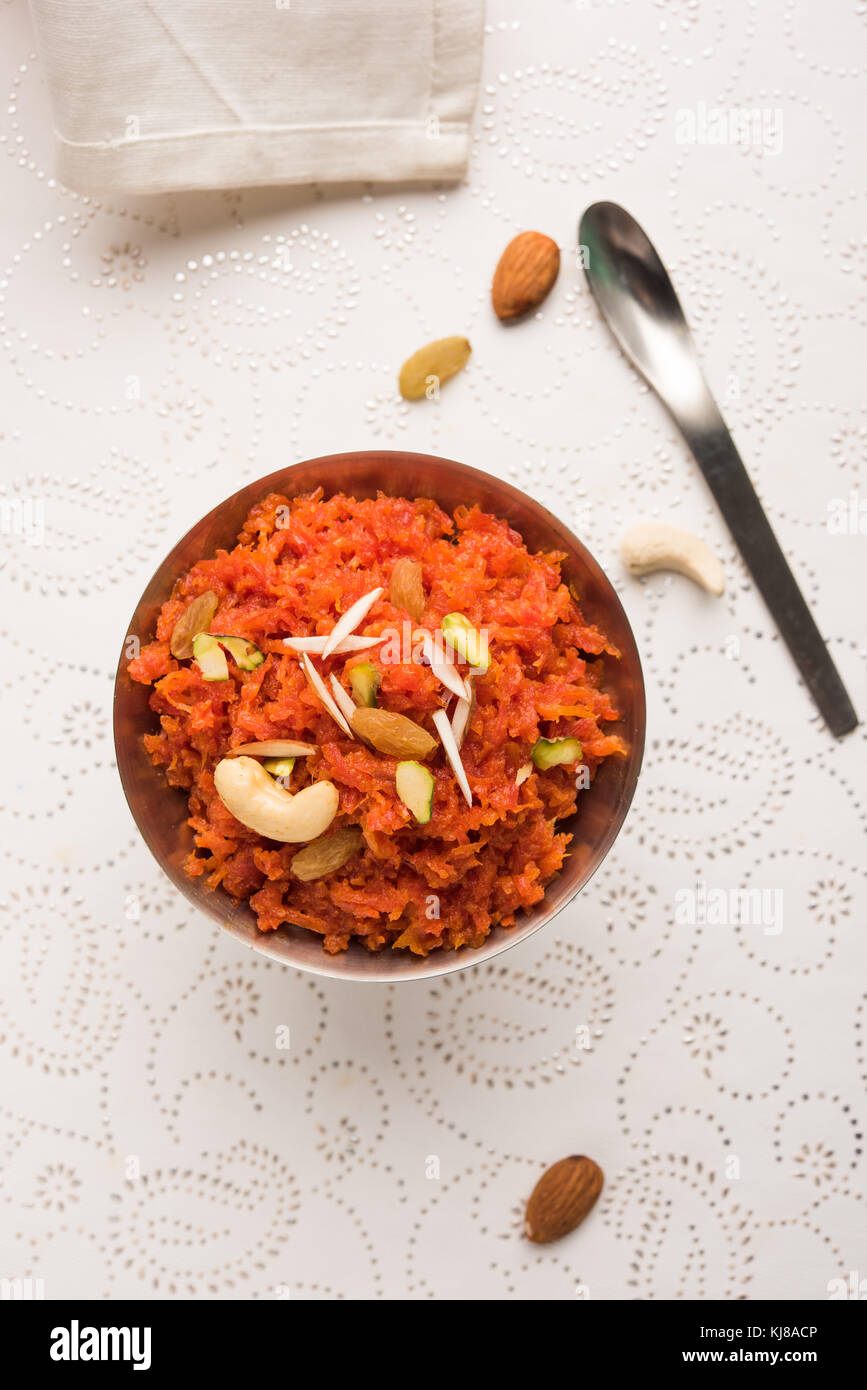 Carrot Halwa or Gajar Halwa Stock Photo - Alamy