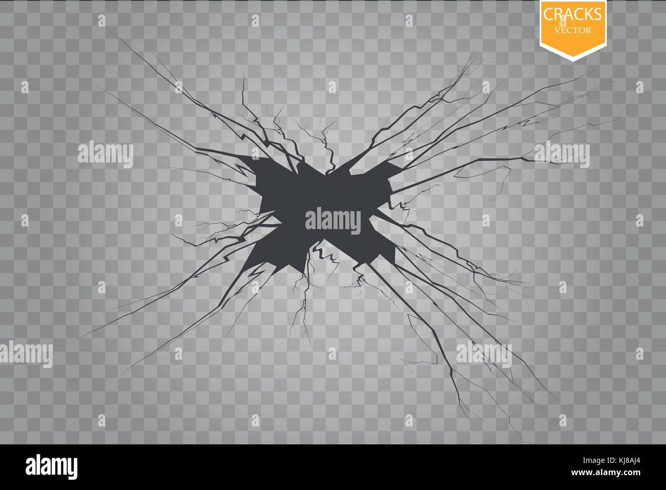 Set of vector cracks isolated on transparent background Stock Vector ...