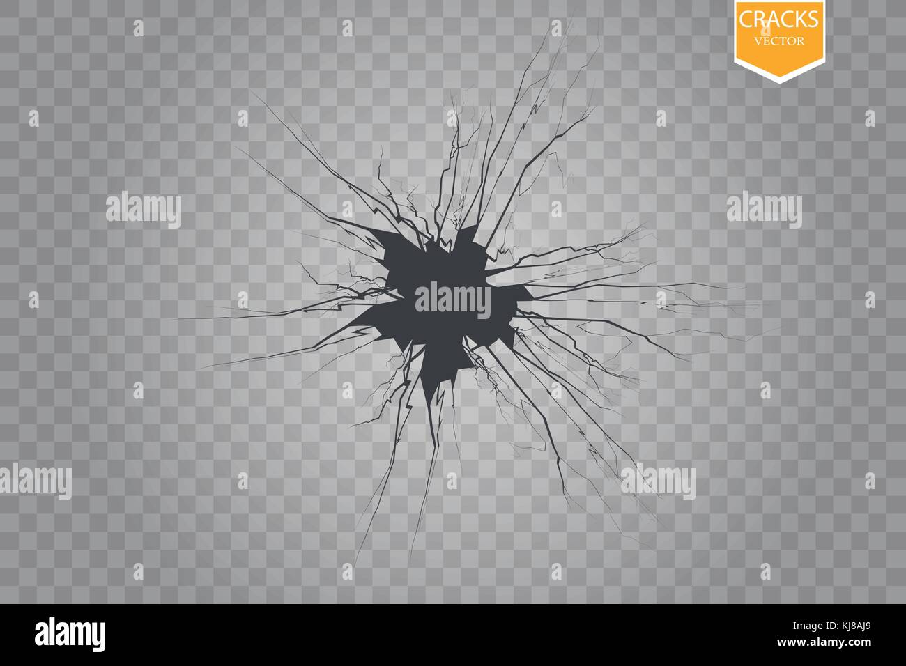 Set of vector cracks isolated on transparent background Stock Vector ...