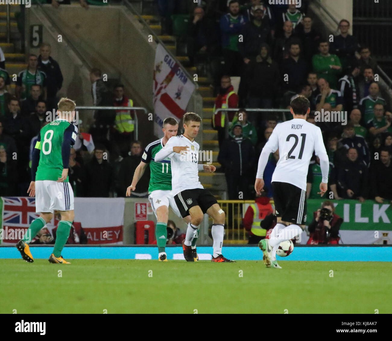 Germany's Thomas Muller (13) playing against Northern Ireland at ...