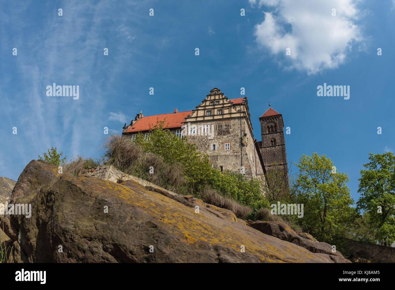 Schloss / Stiftskirche Welterbestadt Quedlinburg Stock Photo - Alamy