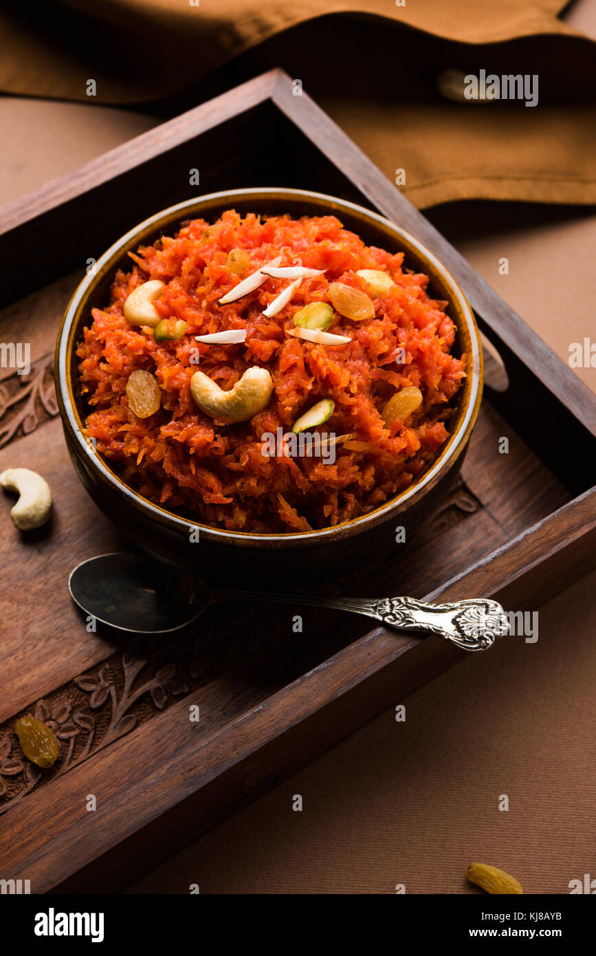 Carrot Halwa or Gajar Halwa Stock Photo - Alamy