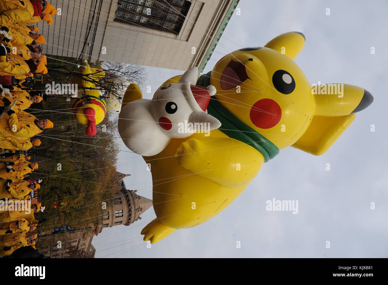 NEW YORK, NY - NOVEMBER 24: The Pikachu from Pokemon at the 90th Annual ...