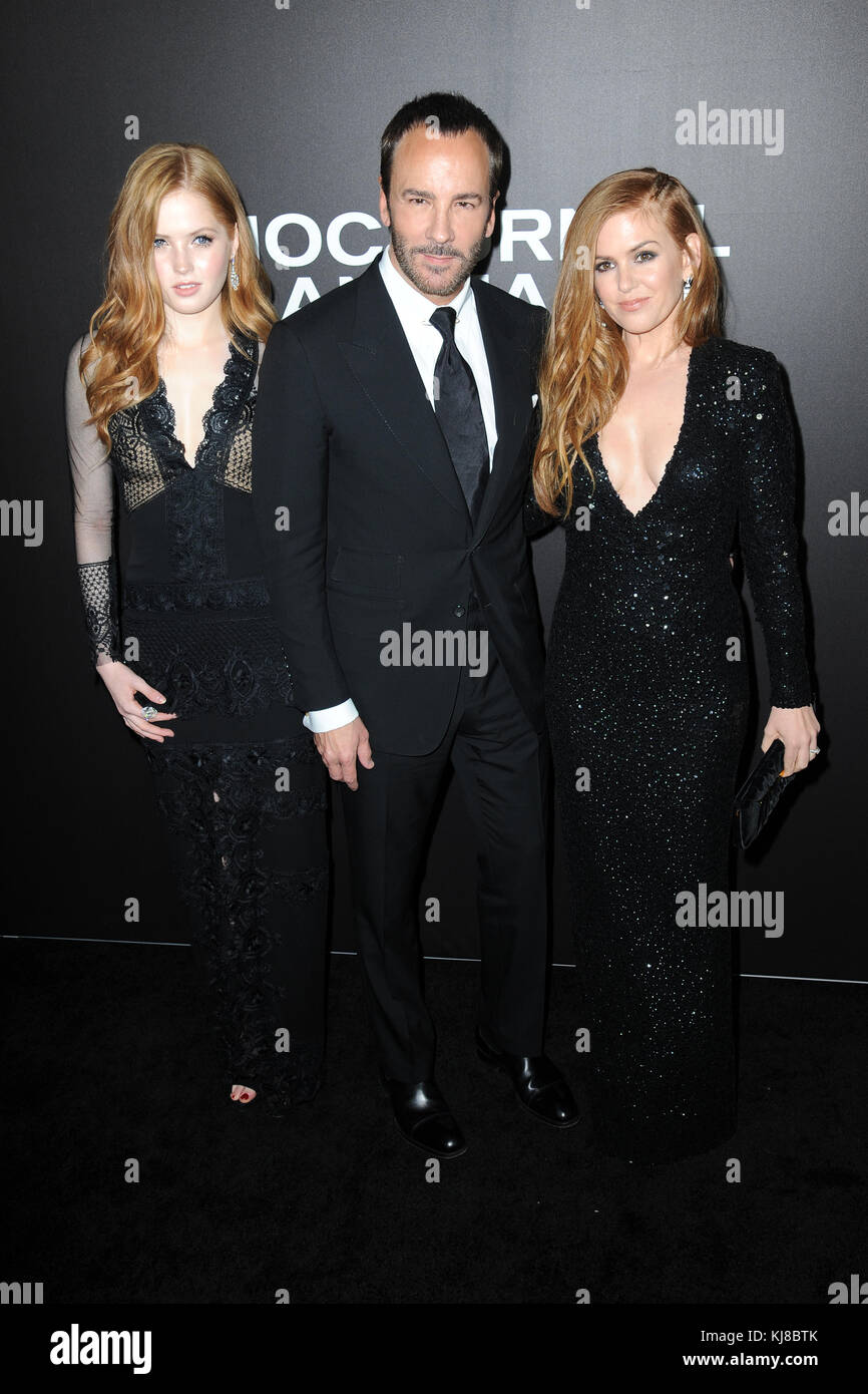 NEW YORK, NY - NOVEMBER 17: Ellie Bamber, Tom Ford, Isla Fisher attends ...