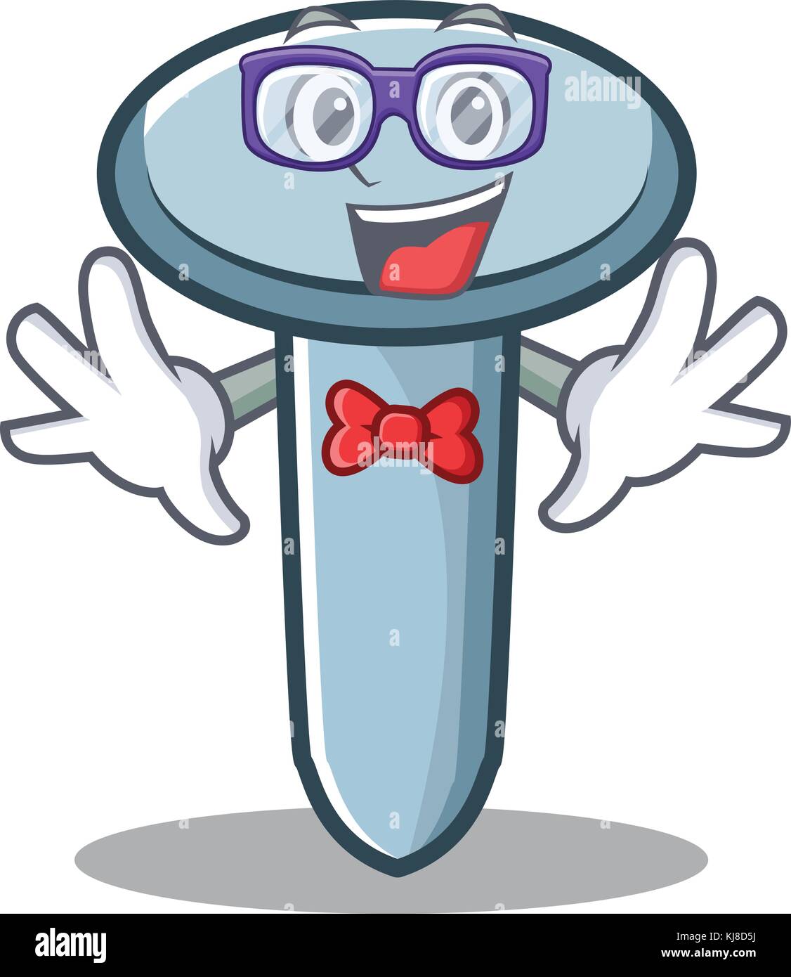 Geek nail character cartoon style Stock Vector Image & Art - Alamy