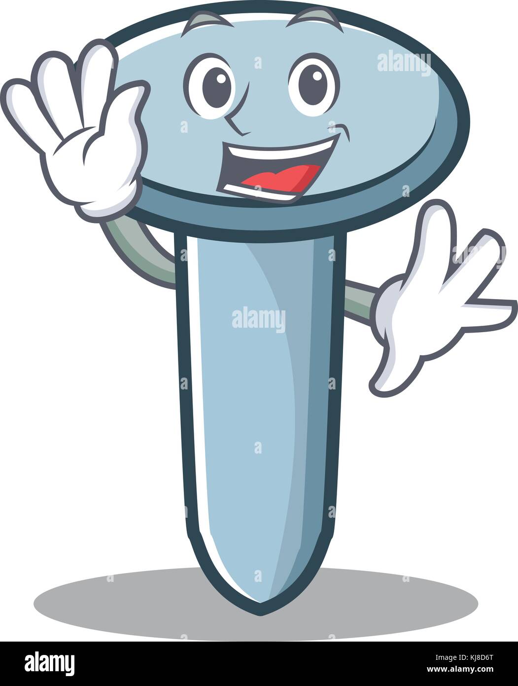 Waving nail character cartoon style Stock Vector Image & Art - Alamy