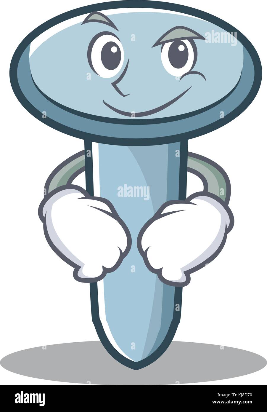 Smirking nail character cartoon style Stock Vector Image & Art - Alamy