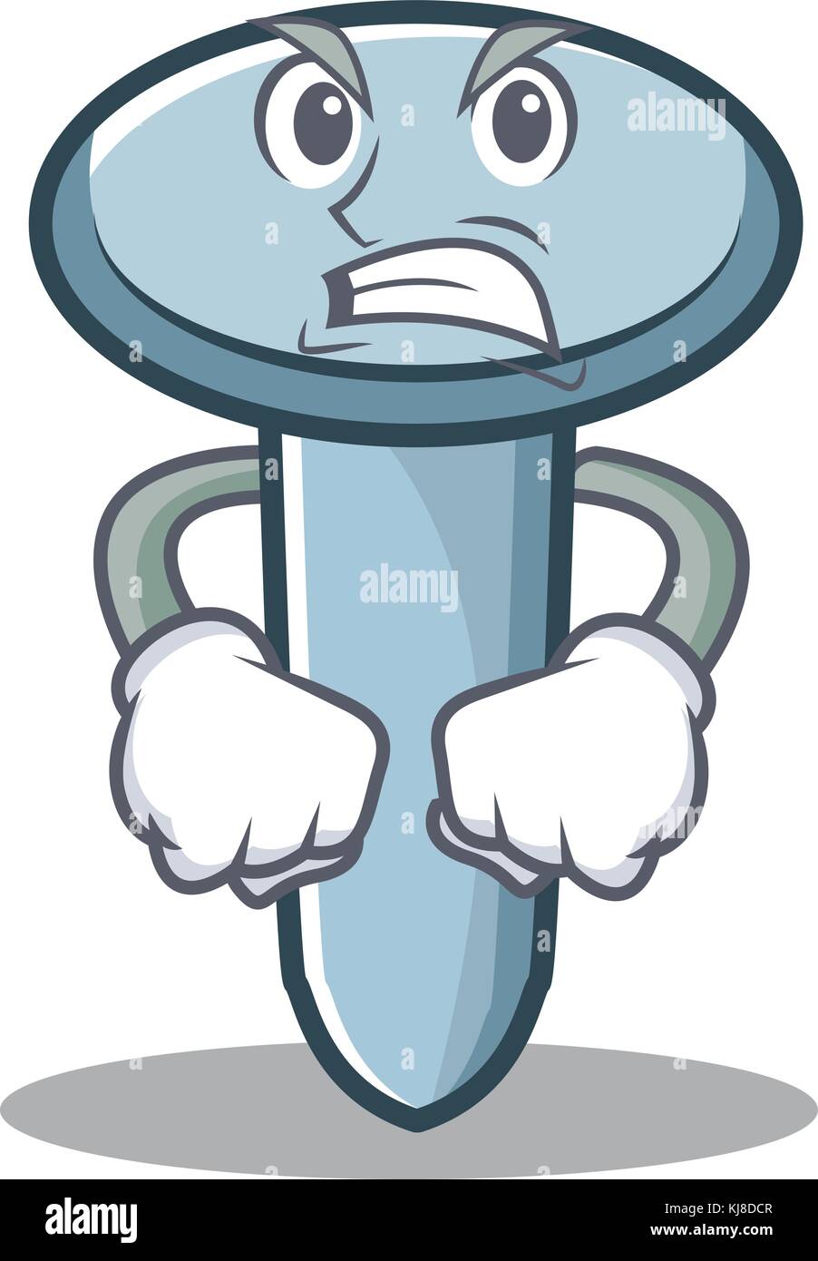 Angry nail character cartoon style Stock Vector Image & Art - Alamy