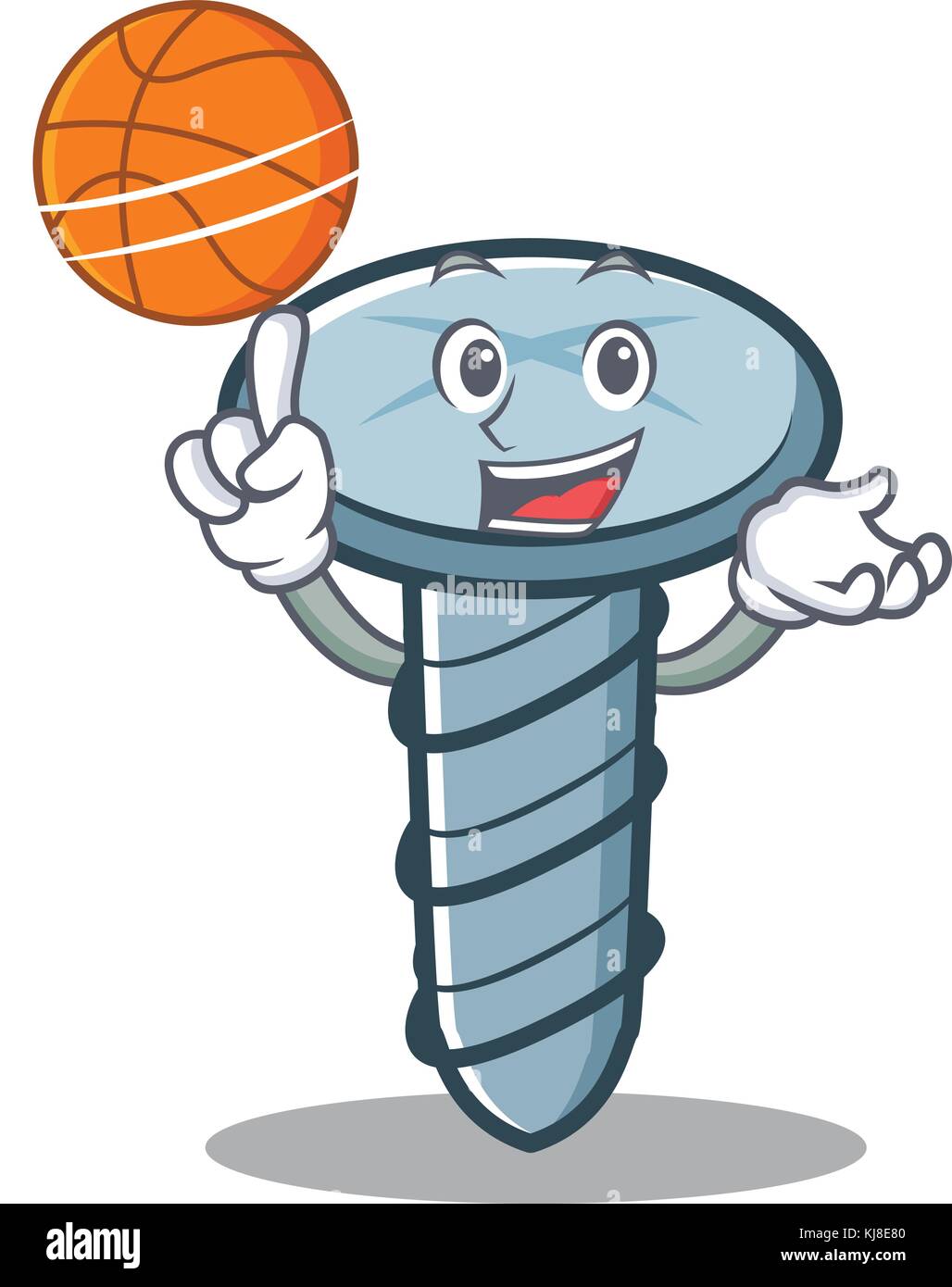 With basketball screw character cartoon style Stock Vector Image & Art ...