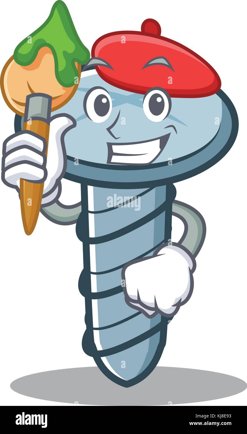Artist screw character cartoon style Stock Vector Image & Art - Alamy