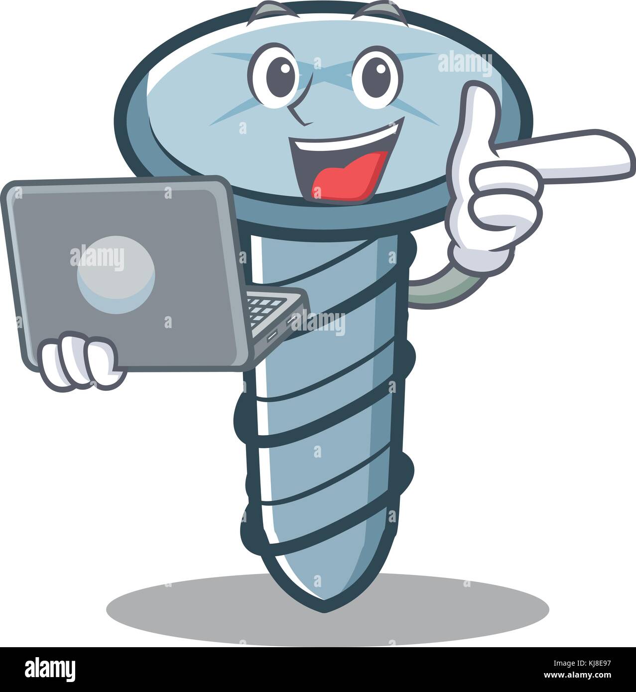 With laptop screw character cartoon style Stock Vector Image & Art - Alamy