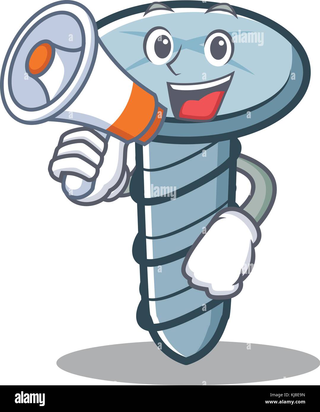 With megaphone screw character cartoon style Stock Vector Image & Art ...