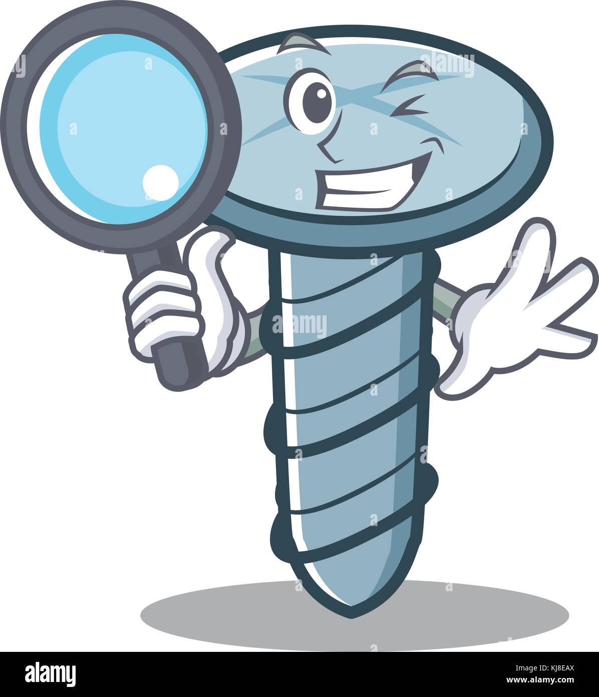 Detective screw character cartoon style Stock Vector Image & Art - Alamy