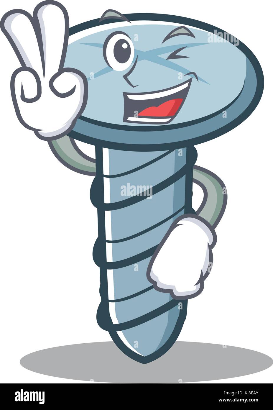 Two finger screw character cartoon style Stock Vector Image & Art - Alamy