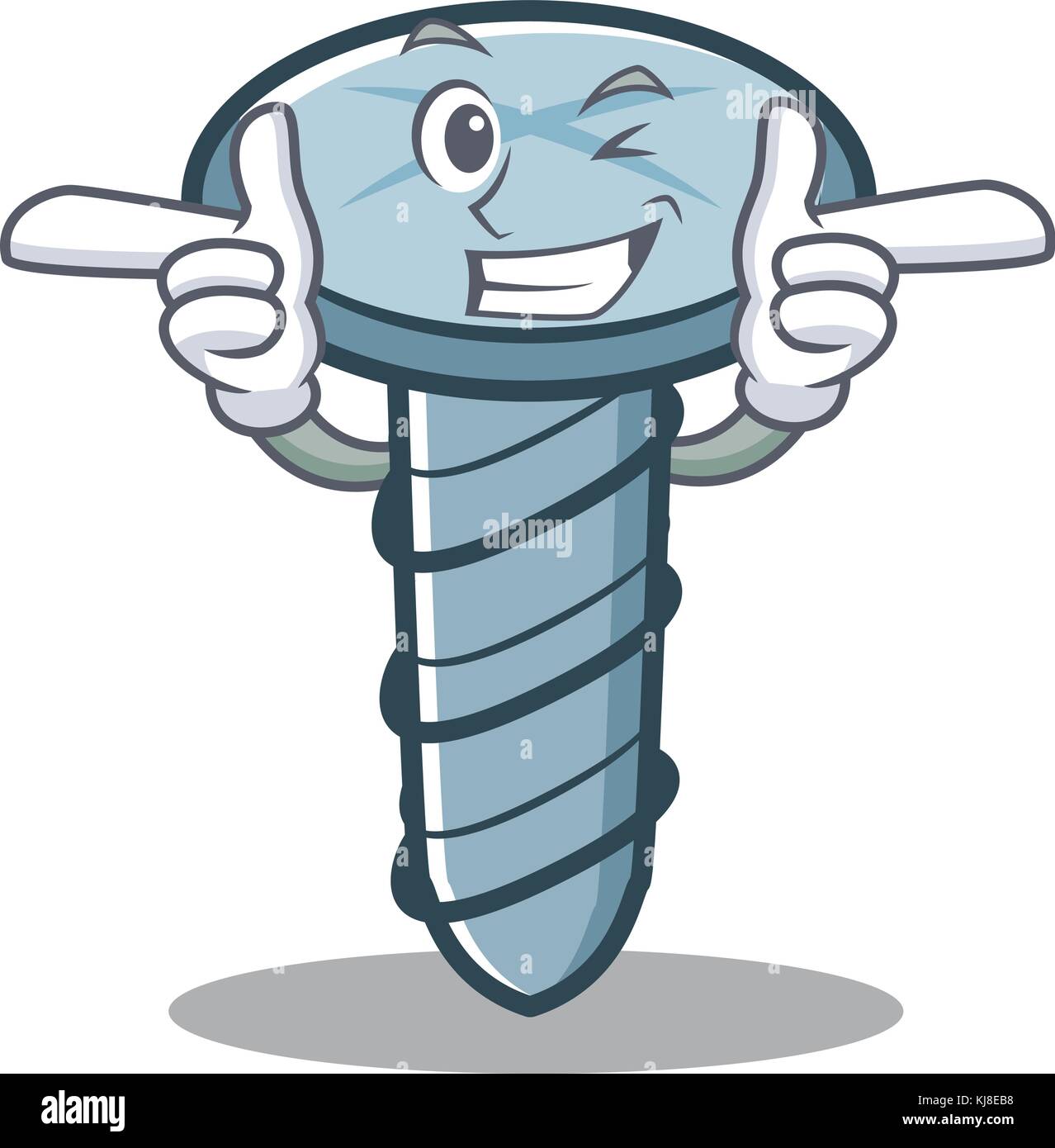 Wink screw character cartoon style Stock Vector Image & Art - Alamy