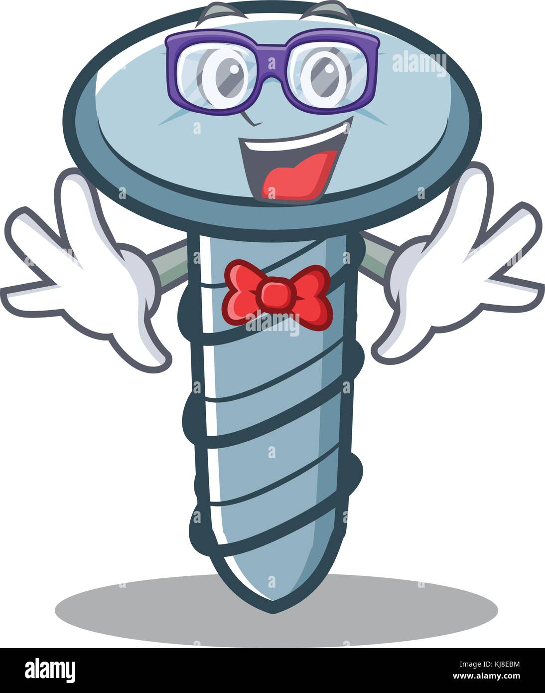 Geek screw character cartoon style Stock Vector Image & Art - Alamy