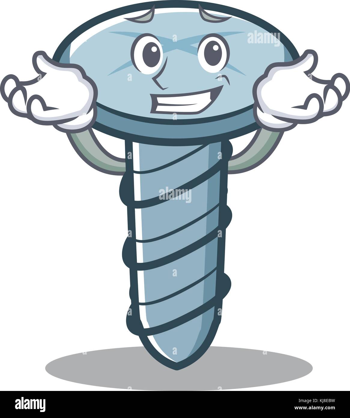 Grinning screw character cartoon style Stock Vector Image & Art - Alamy