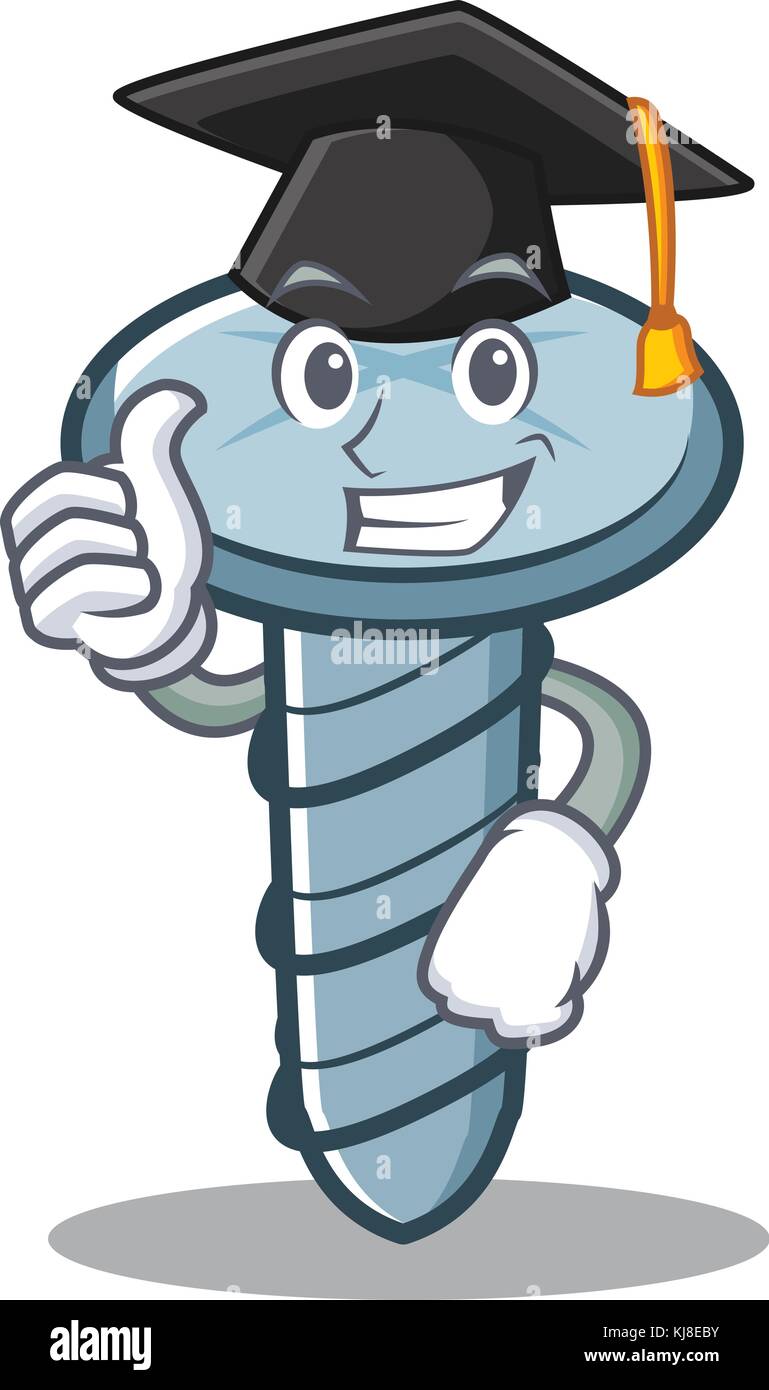 Graduation screw character cartoon style Stock Vector Image & Art - Alamy