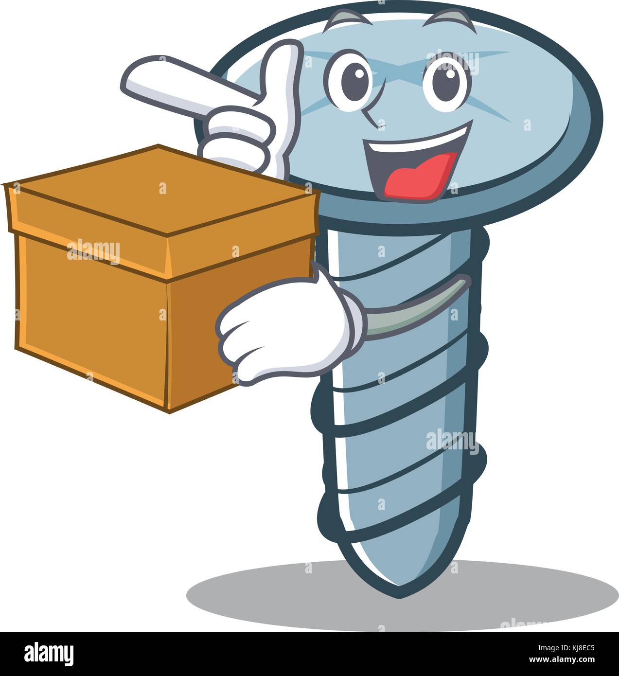 With box screw character cartoon style Stock Vector Image & Art - Alamy