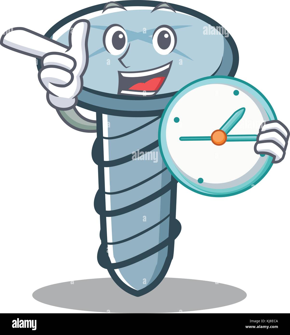 With clock screw character cartoon style Stock Vector Image & Art - Alamy
