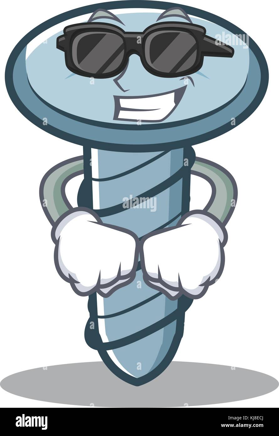 Super cool screw character cartoon style Stock Vector Image & Art - Alamy