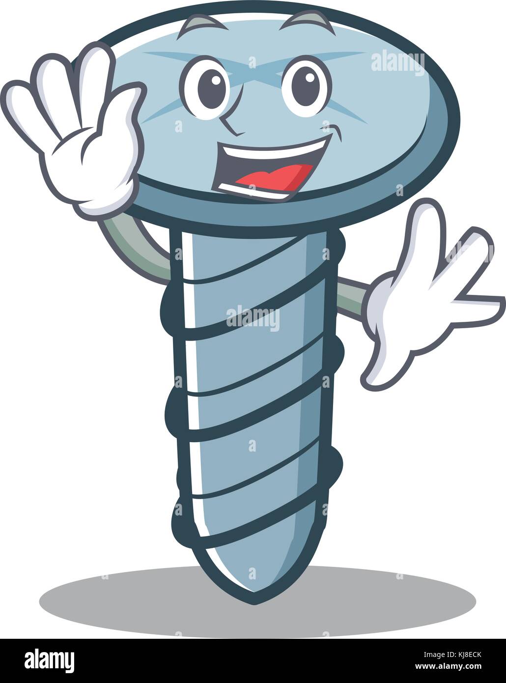 Waving screw character cartoon style Stock Vector Image & Art - Alamy