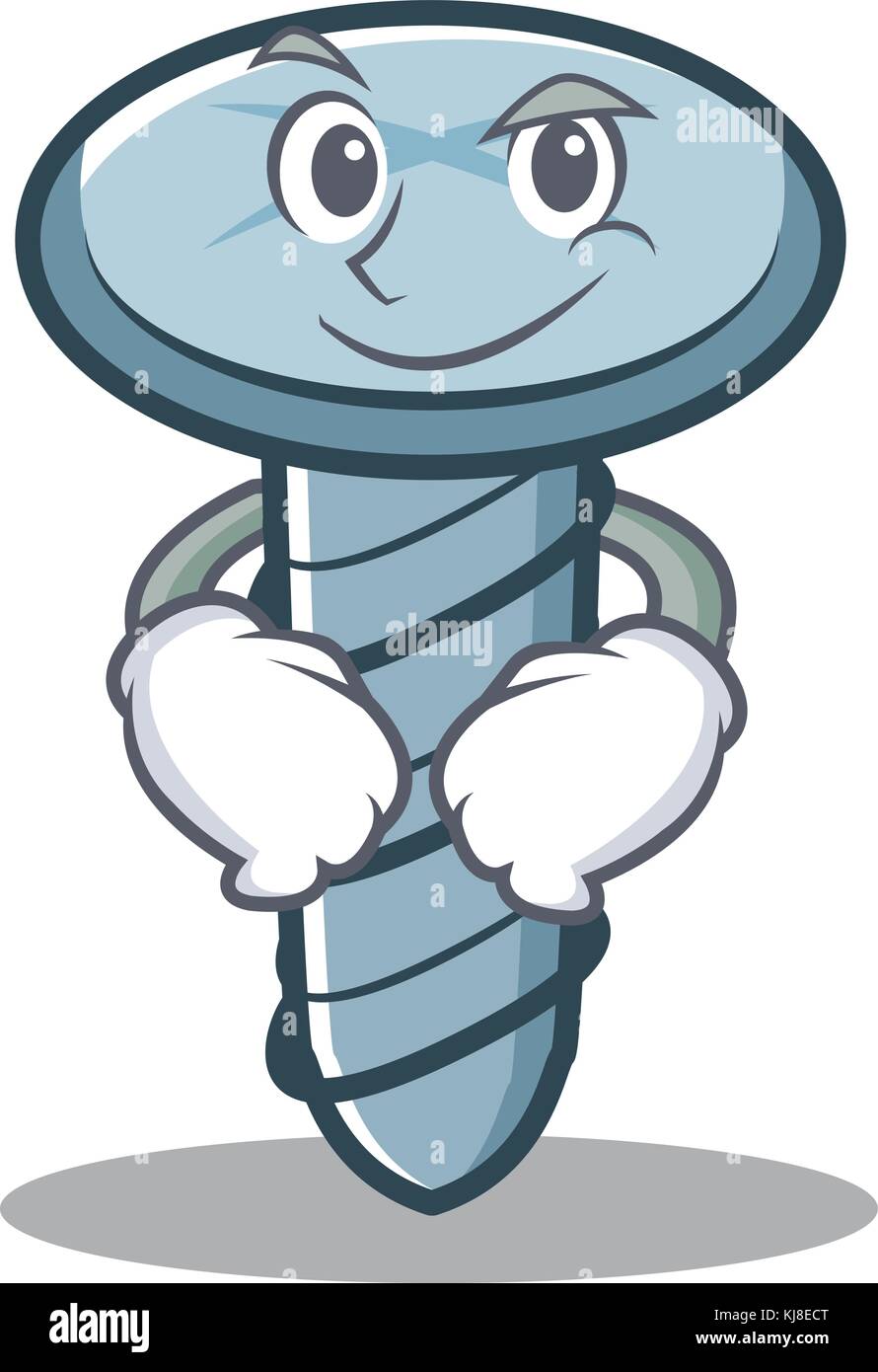 Smirking screw character cartoon style Stock Vector Image & Art - Alamy