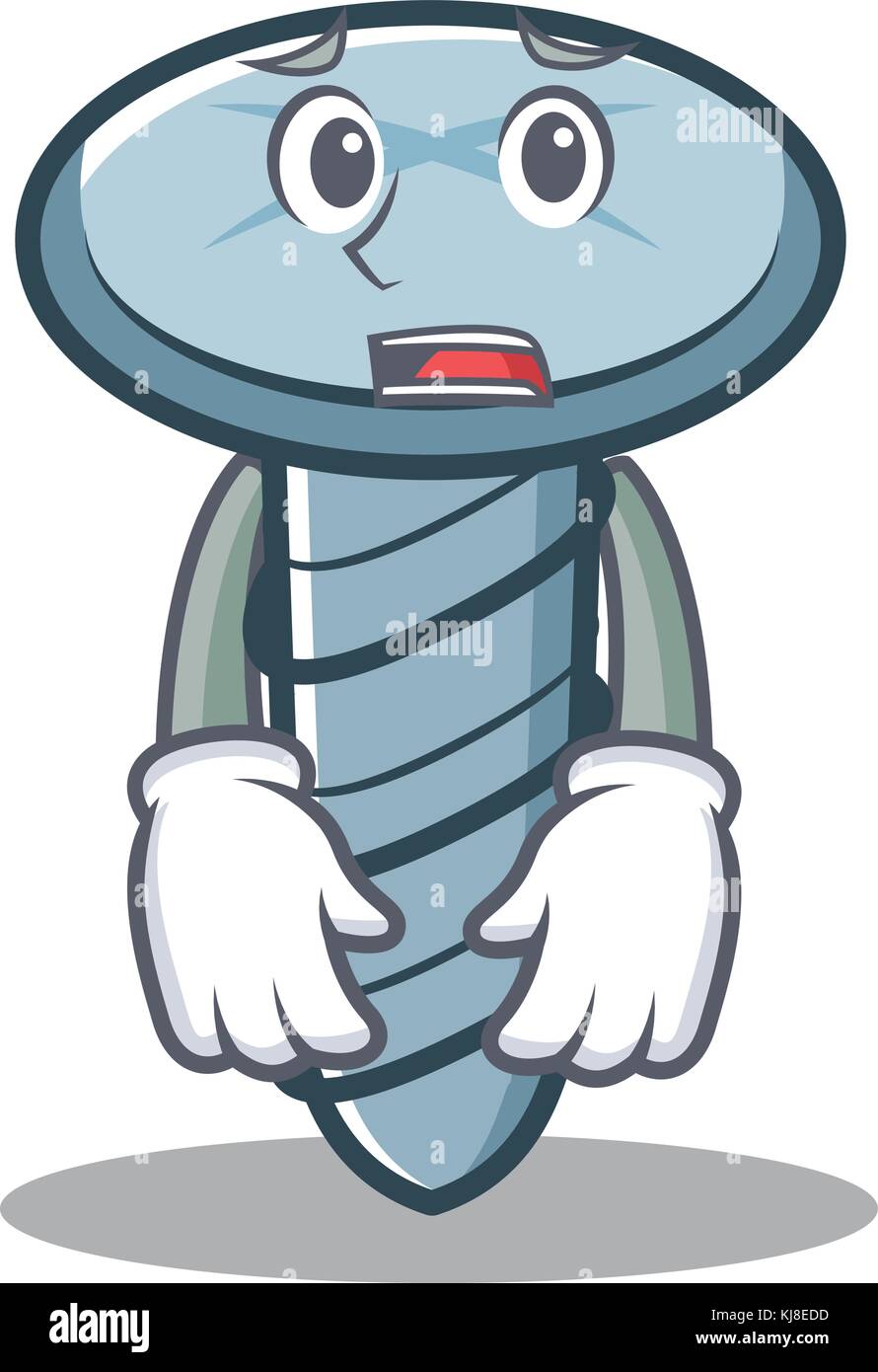 Afraid screw character cartoon style Stock Vector Image & Art - Alamy