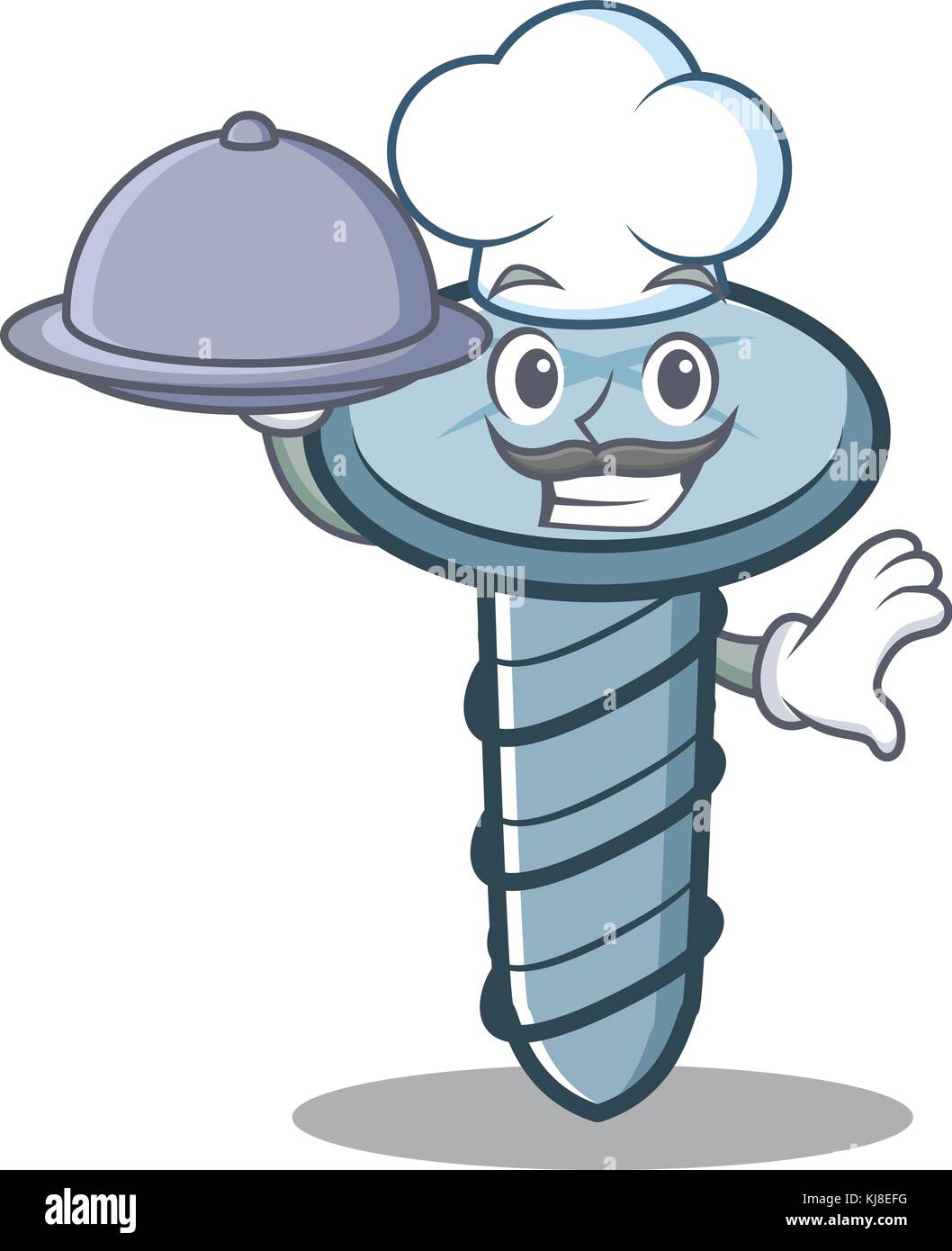Chef with food screw character cartoon style Stock Vector Image & Art ...