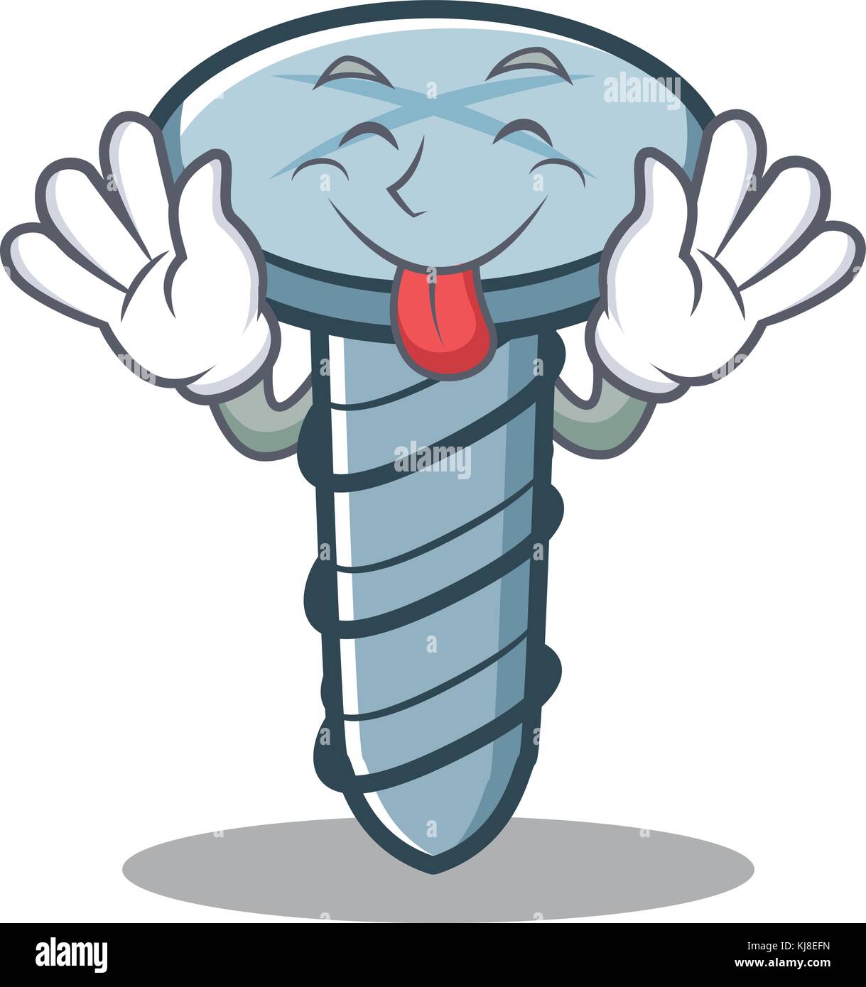 Togue out screw character cartoon style Stock Vector Image & Art - Alamy