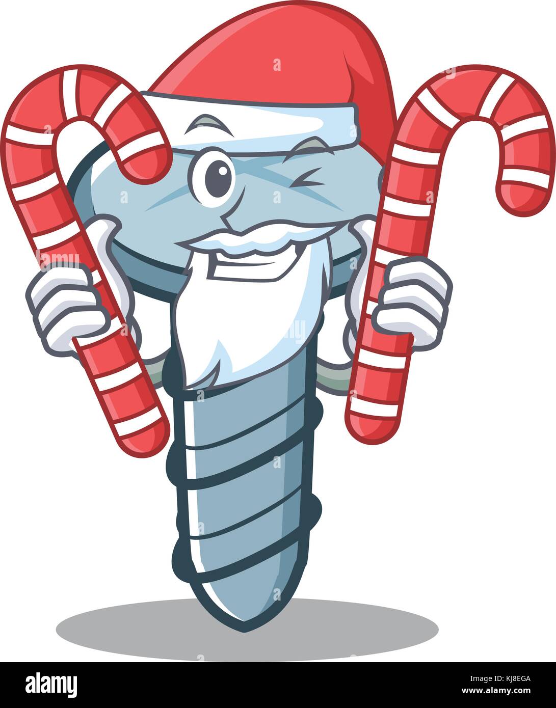 Santa with candy screw character cartoon style Stock Vector Image & Art ...