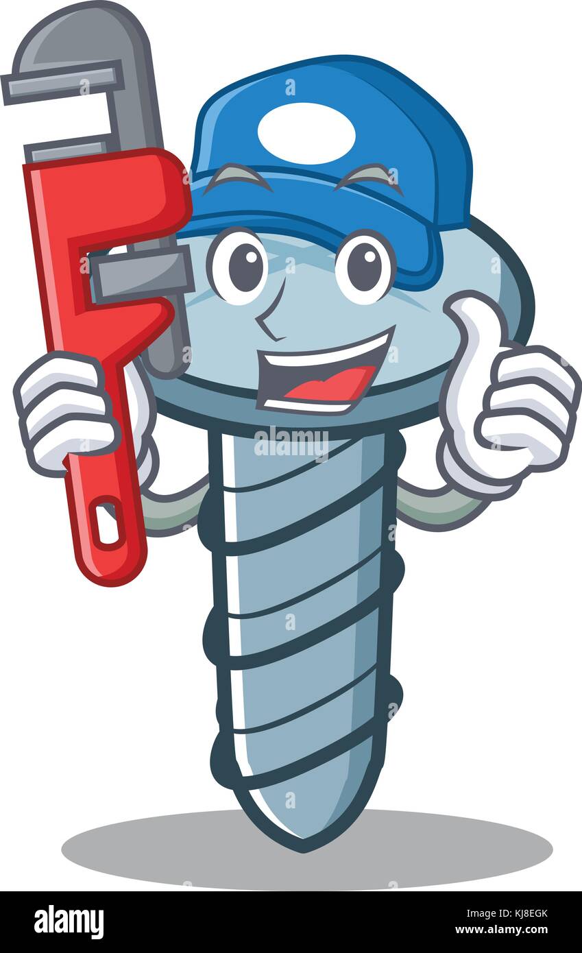 Plumber screw character cartoon style Stock Vector Image & Art - Alamy