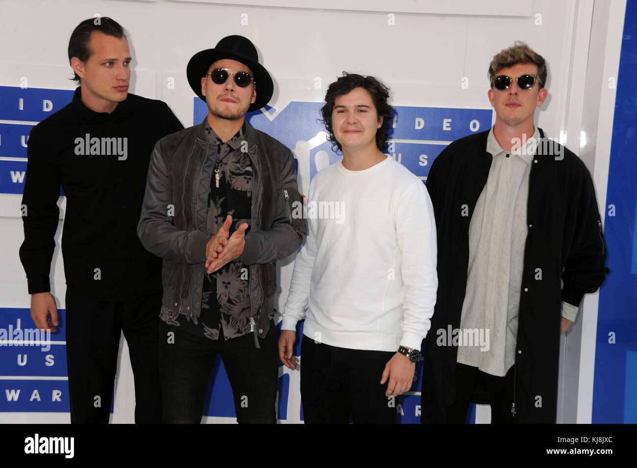 NEW YORK, NY - AUGUST 28: The Lukas Graham band attends the 2016 MTV ...