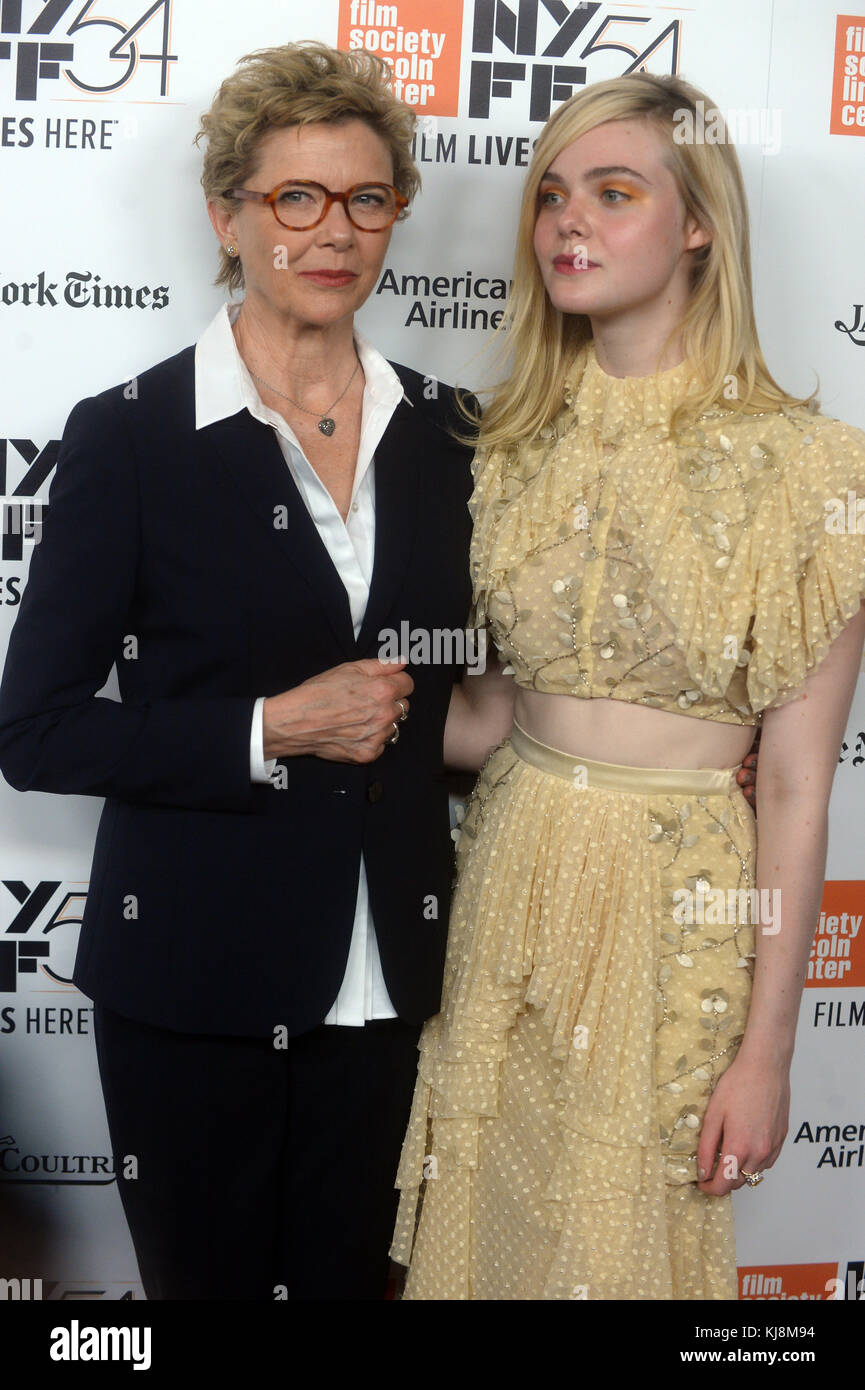 NEW YORK, NY - OCTOBER 08: Annette Bening, Elle Fanning attend the ...