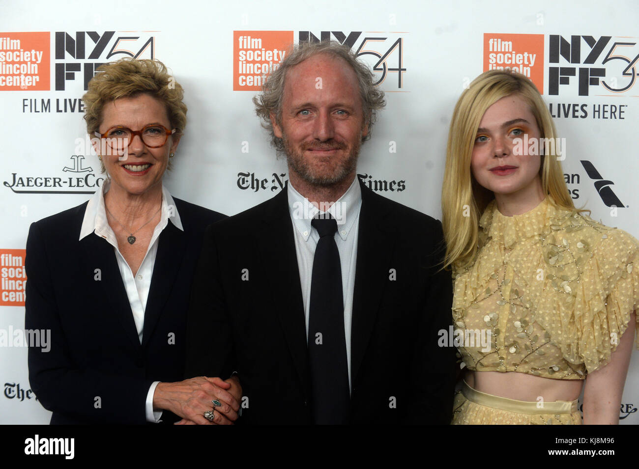 NEW YORK, NY - OCTOBER 08: Annette Bening, Mike Mills, Elle Fanning ...