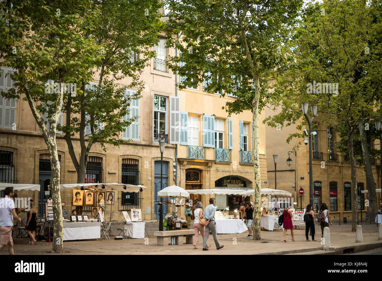 Cours Mirabeau, Aix en Provence, Provence, France, Aurope Stock Photo ...