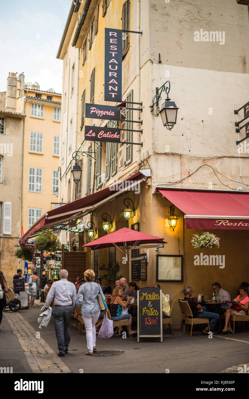 Street of the Aix en Provence, Provence, France, Europe Stock Photo - Alamy