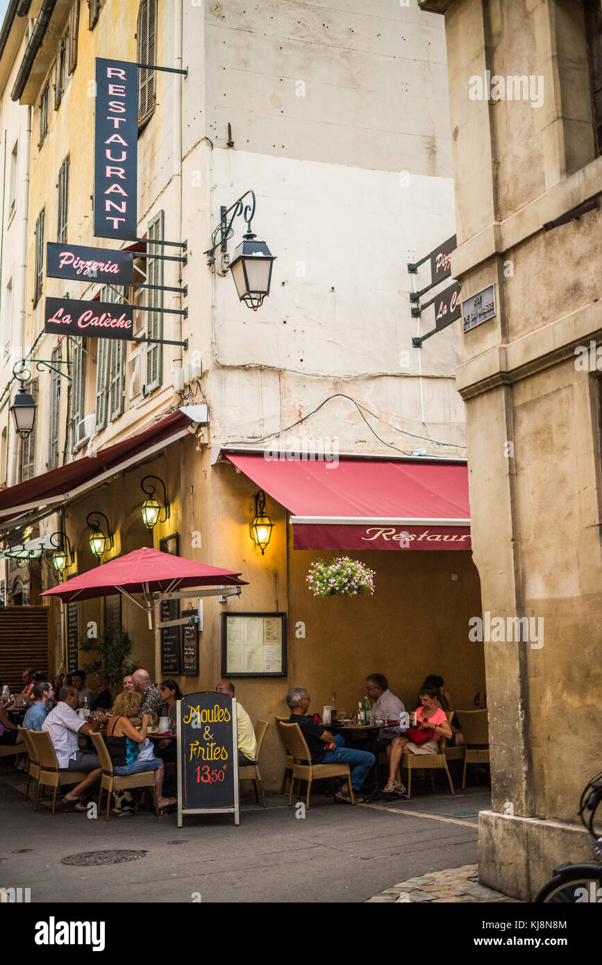 Street of the Aix en Provence, Provence, France, Europe Stock Photo - Alamy