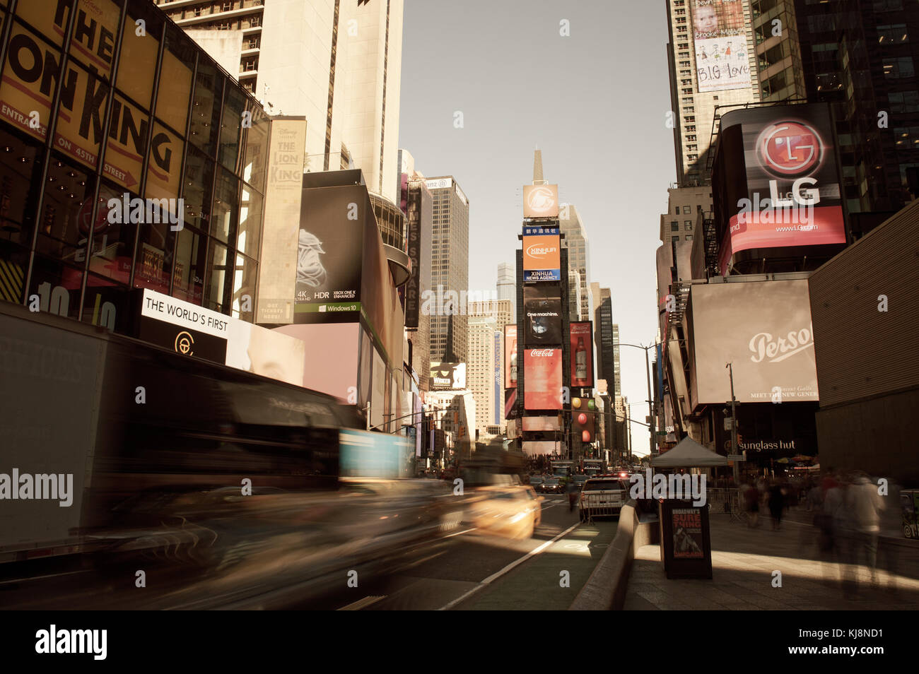 New York City, USA - October 20, 2017: Times Square at sunny day taken ...