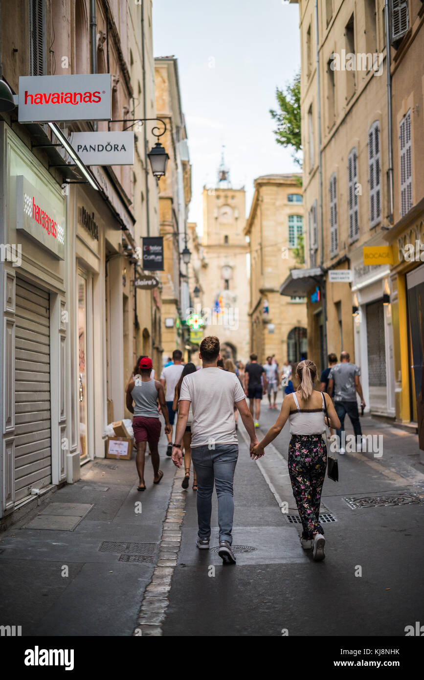 Street of the Aix en Provence, Provence, France, Europe Stock Photo - Alamy