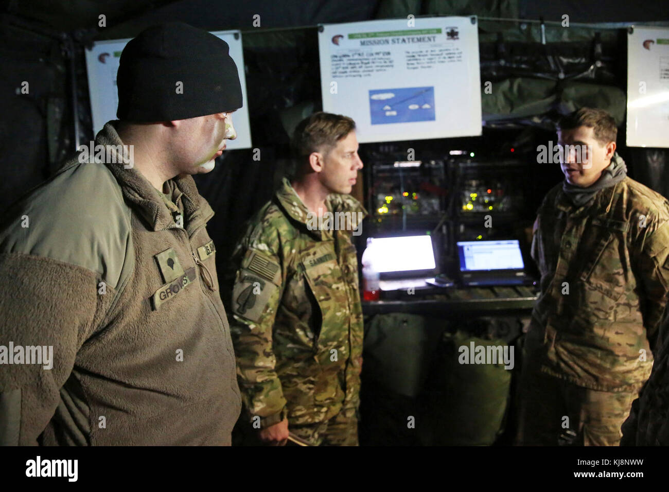 U.S. Army Staff Sgt. Logan Broderick, assigned to Charlie Company, 44th ...